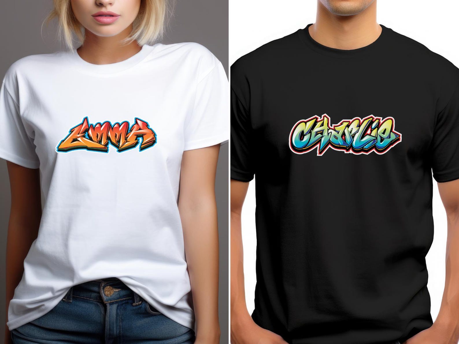 Custom Graffiti T-shirt | Personalized Streetwear Tee | Urban Hip Hop ...