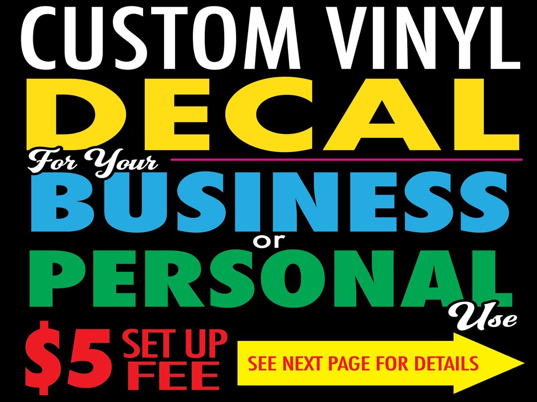 Custom Logo Vinyl Decal Sticker for Business, Car, Vehicle, Semi, Truck ...