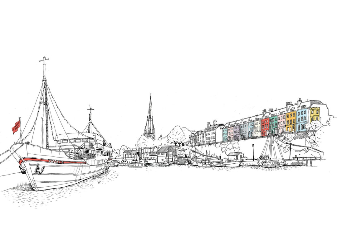 Bristol Illustration, Fine Art Print, Bristol Thekla and Floating ...