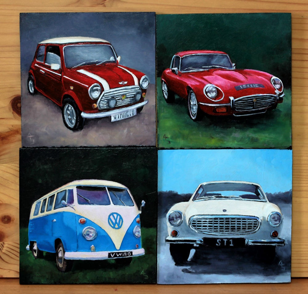 Custom Miniature Painting of your car original oil | Etsy