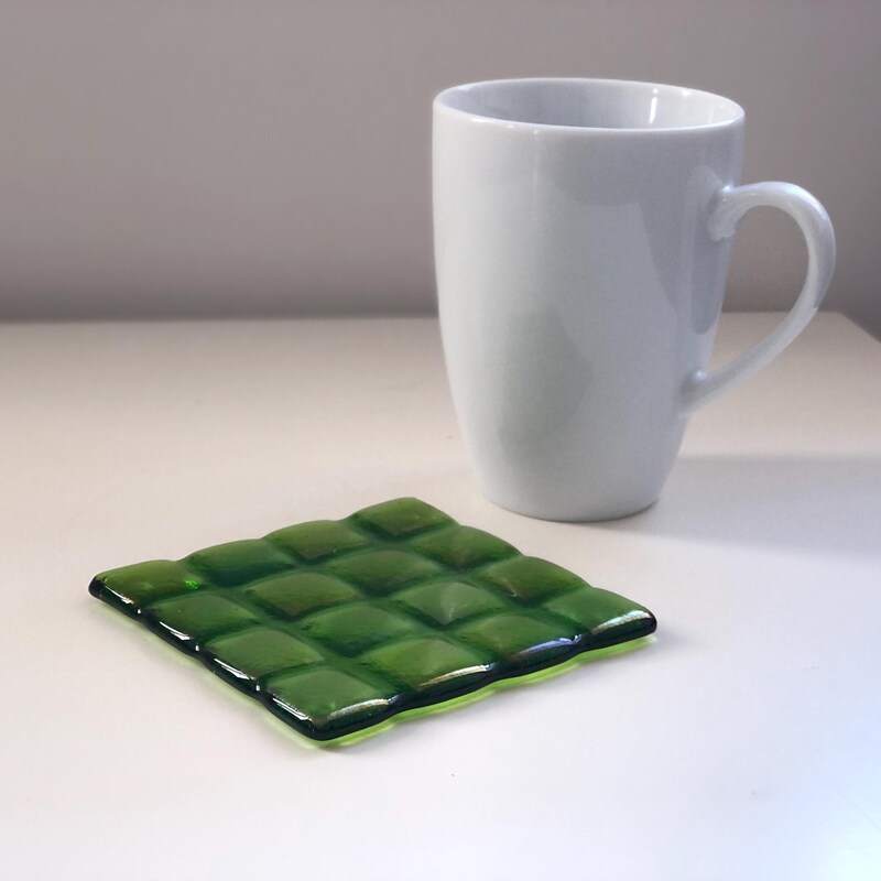 Fused Glass Coasters Etsy