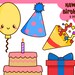 Birthday Clipart Kawaii Birthday Clipart Cute Birthday - Etsy Canada