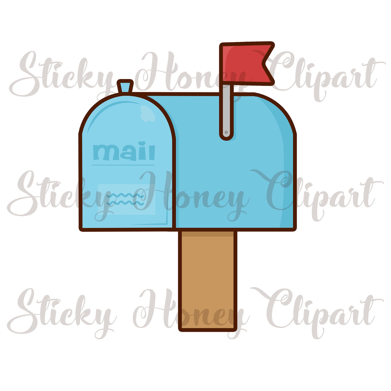 Mail Clipart Kawaii Mail Clipart Cute Mail Stamp Clipart Kawaii Mail ...