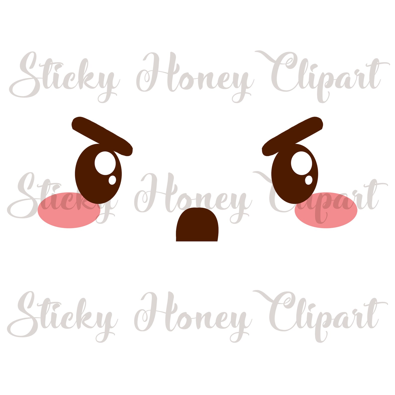 Kawaii Faces Clipart Faces Clipart Cute Faces Clipart Faces Clip Art ...