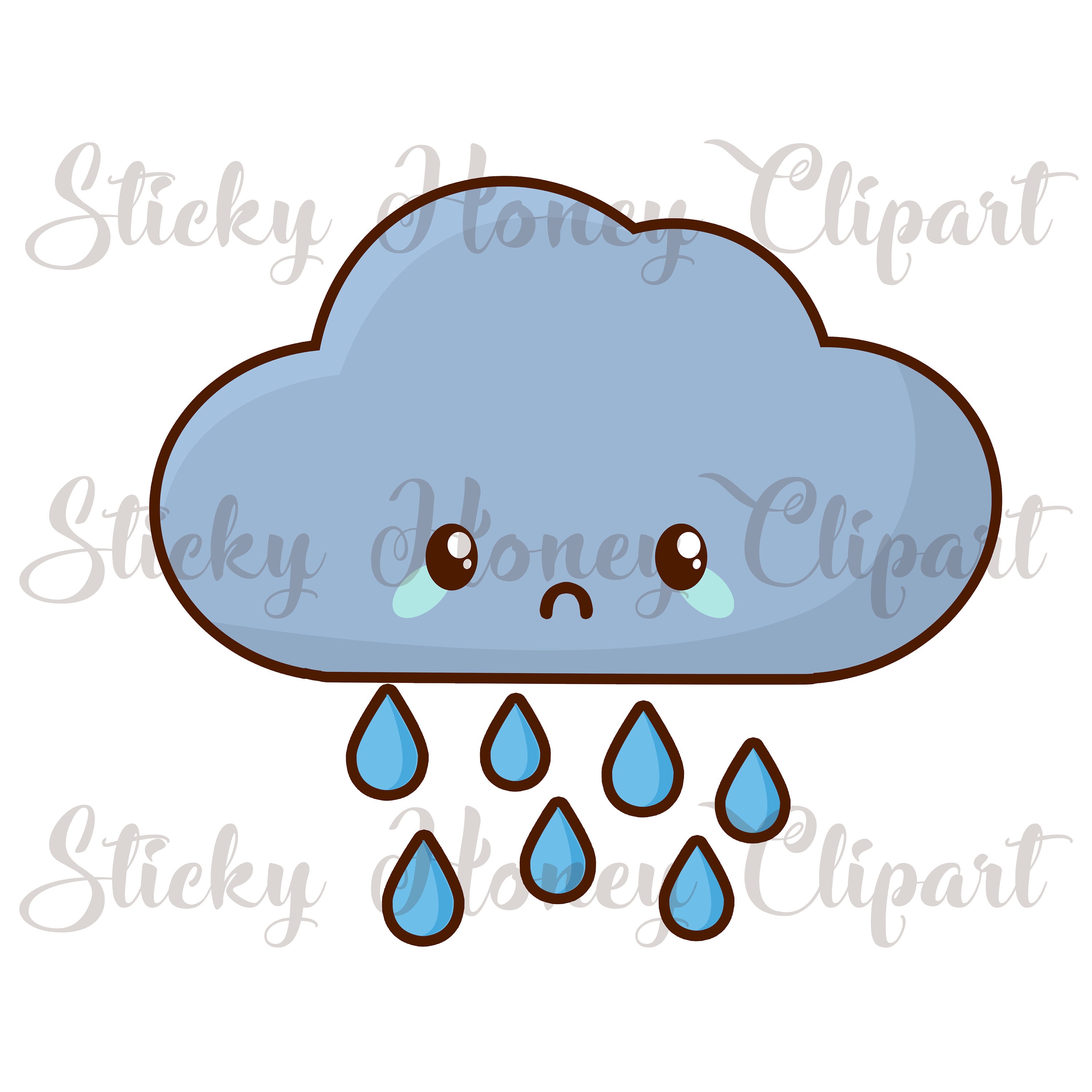 Weather Clipart Kawaii Weather Clipart Cute Weather - Etsy Canada