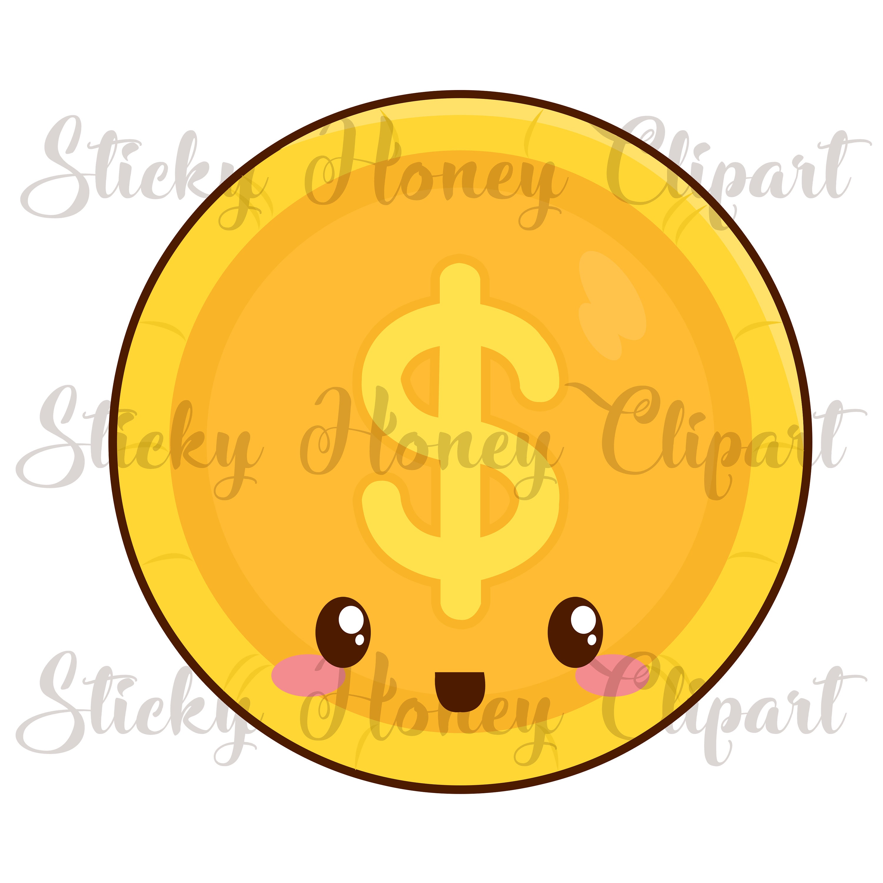 Finances Clipart Kawaii Finances Clipart Cute Money - Etsy UK