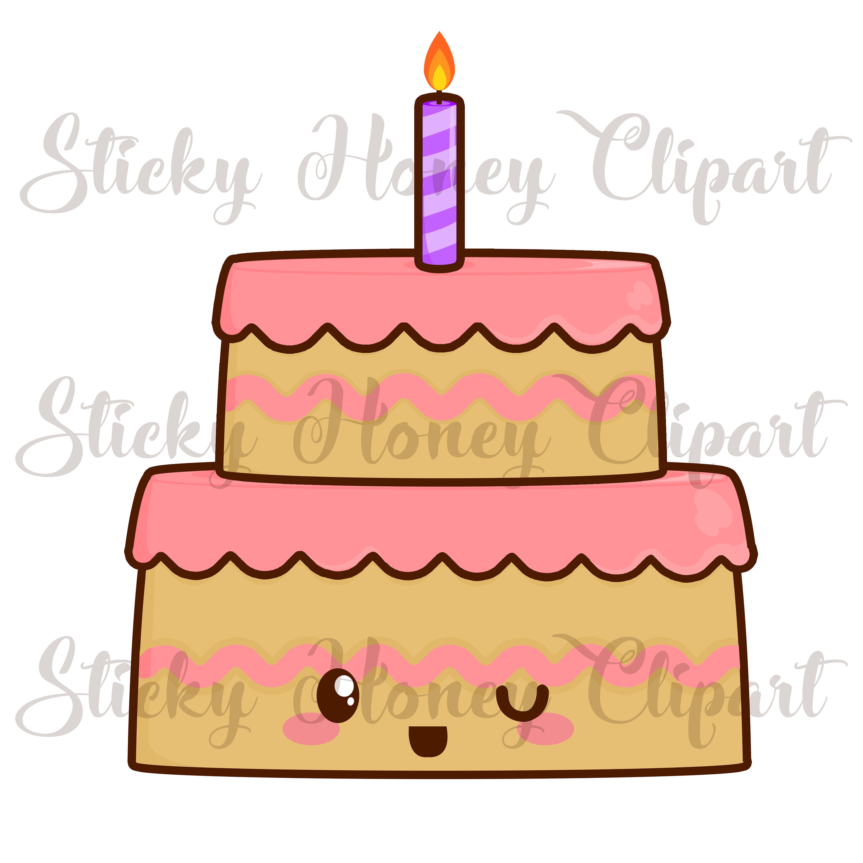 Birthday Clipart Kawaii Birthday Clipart Cute Birthday - Etsy Canada