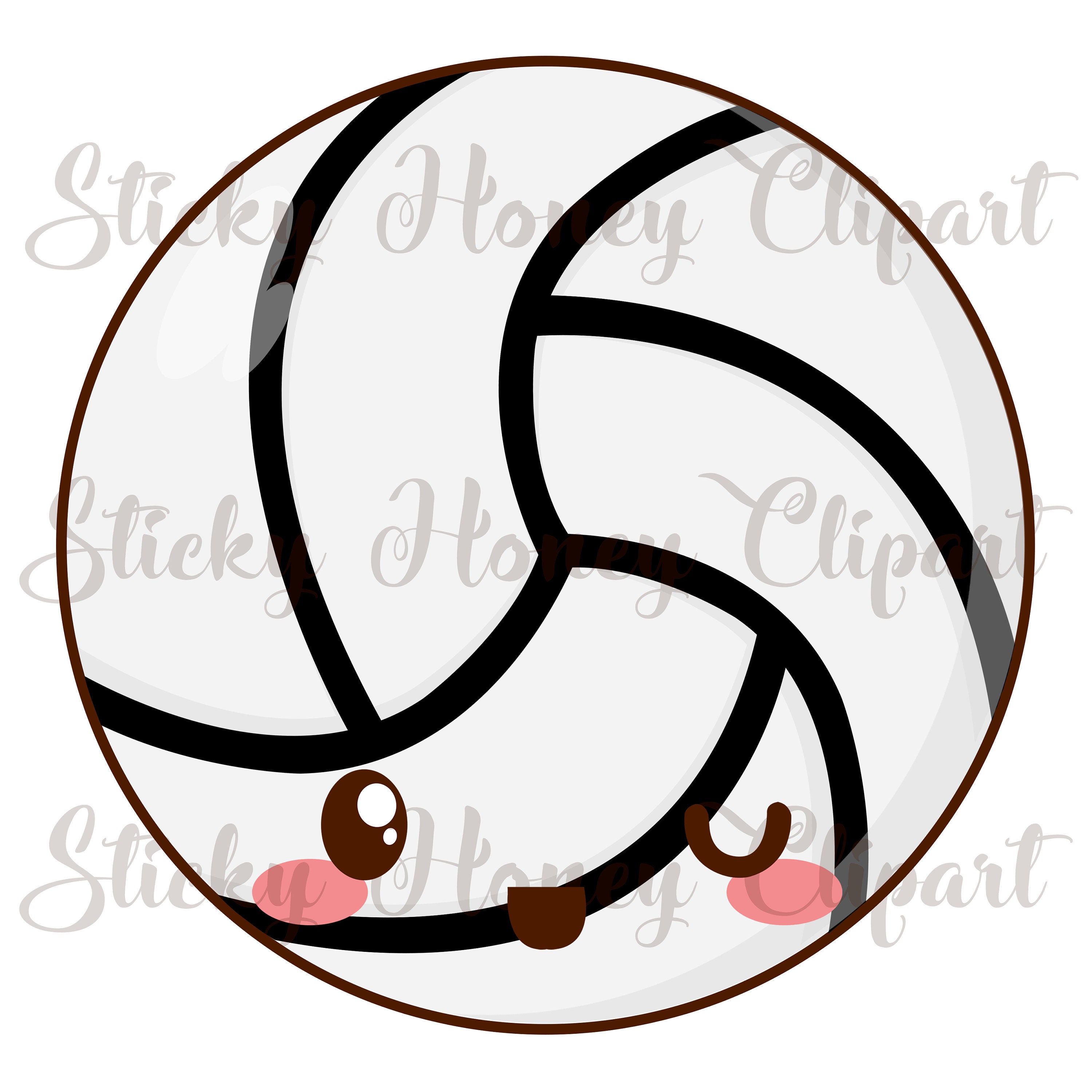 Sports Clipart Kawaii Sports Clipart Cute Sports Basketball Clipart ...