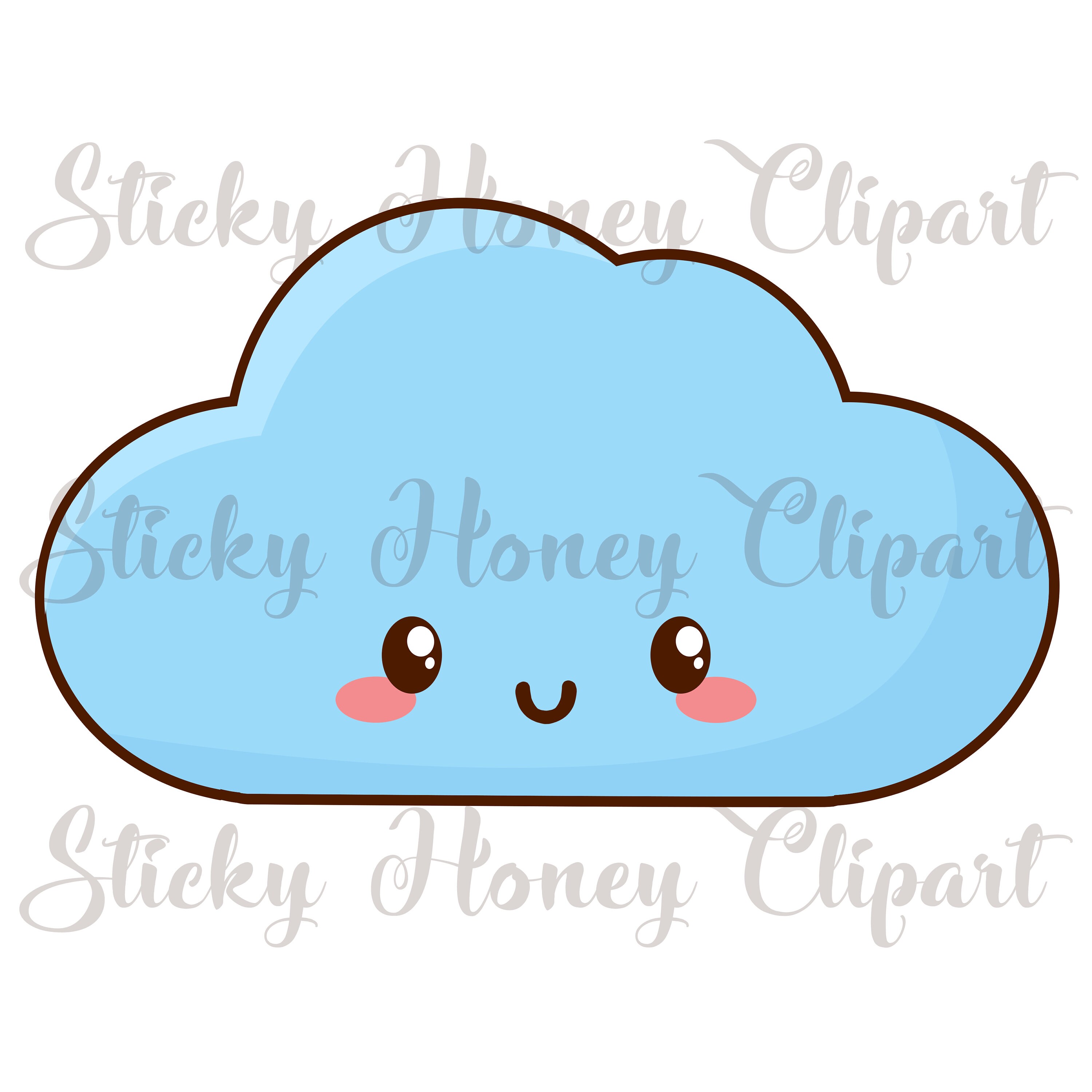 Weather Clipart Kawaii Weather Clipart Cute Weather - Etsy Canada