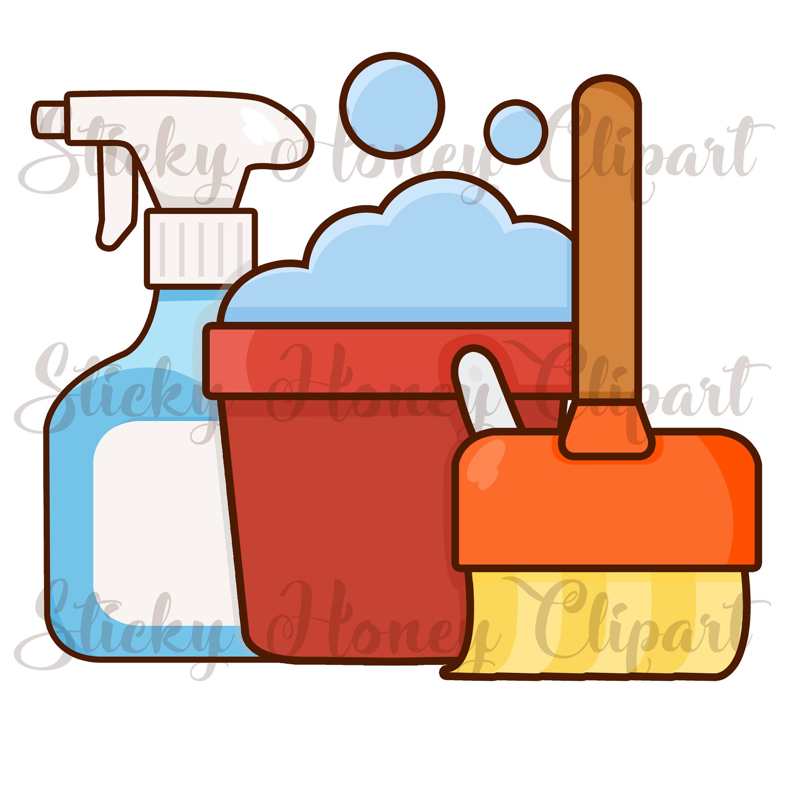 Clore Clipart Kawaii Cleaning Clipart Cute Chores Clipart Chore Clip ...