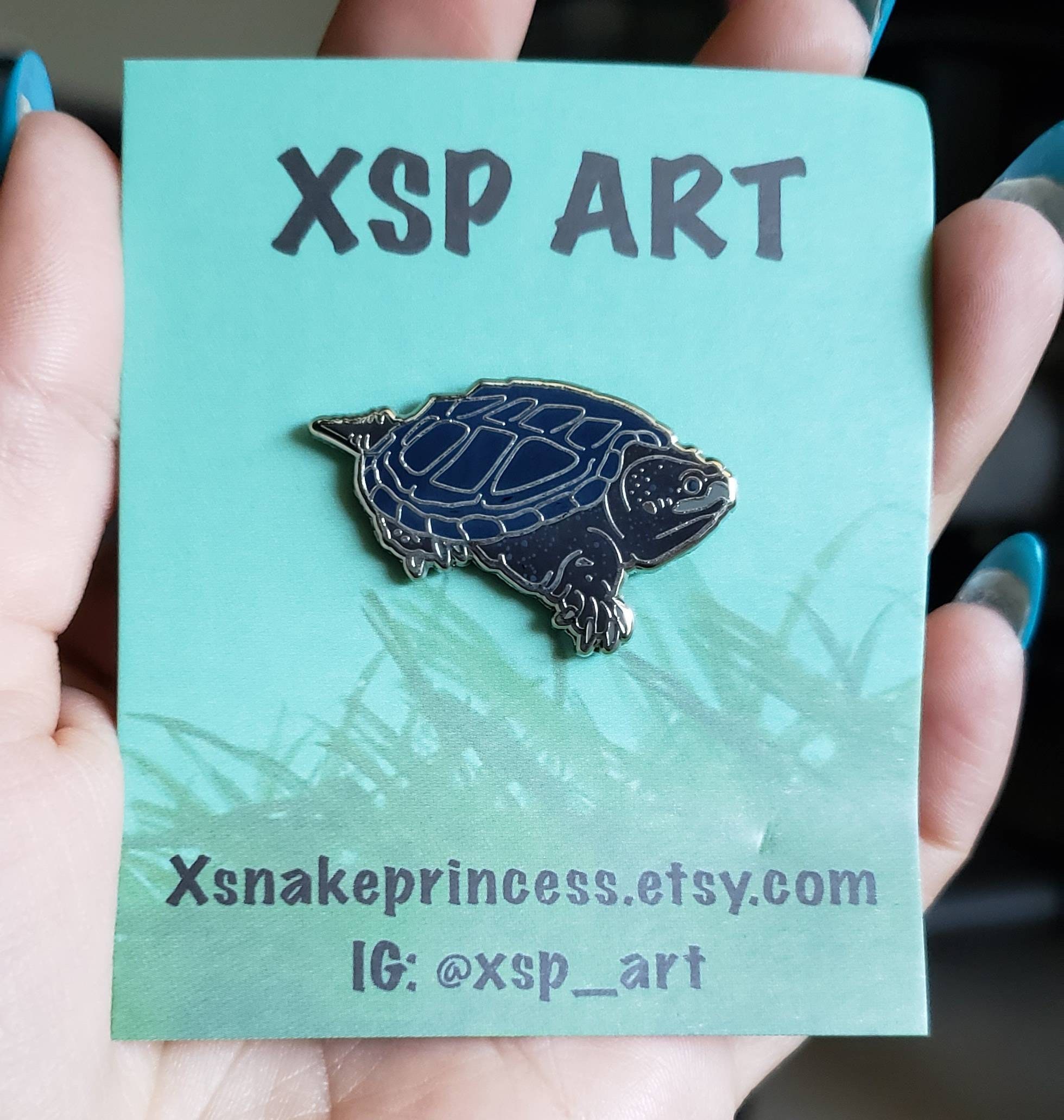 Common Snapping Turtle Pin - Etsy