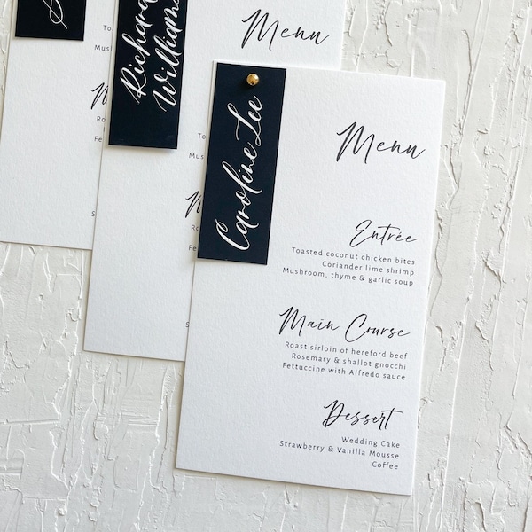 Menu Place Cards - Etsy