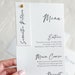 Modern Menu With Name Tag, Modern Wedding, Wedding Menu Place Card ...