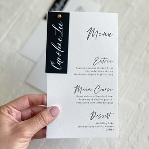 Modern Menu With Calligraphy, Modern Wedding, Wedding Menu Calligraphy ...