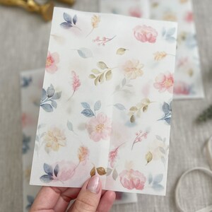Floral Pattern Vellum Jacket for Invitations, Vellum Wrap, Wedding ...