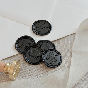 Black Graduation Wax Seal Sticker, Black Wax Seal, Graduation Wax Seal ...