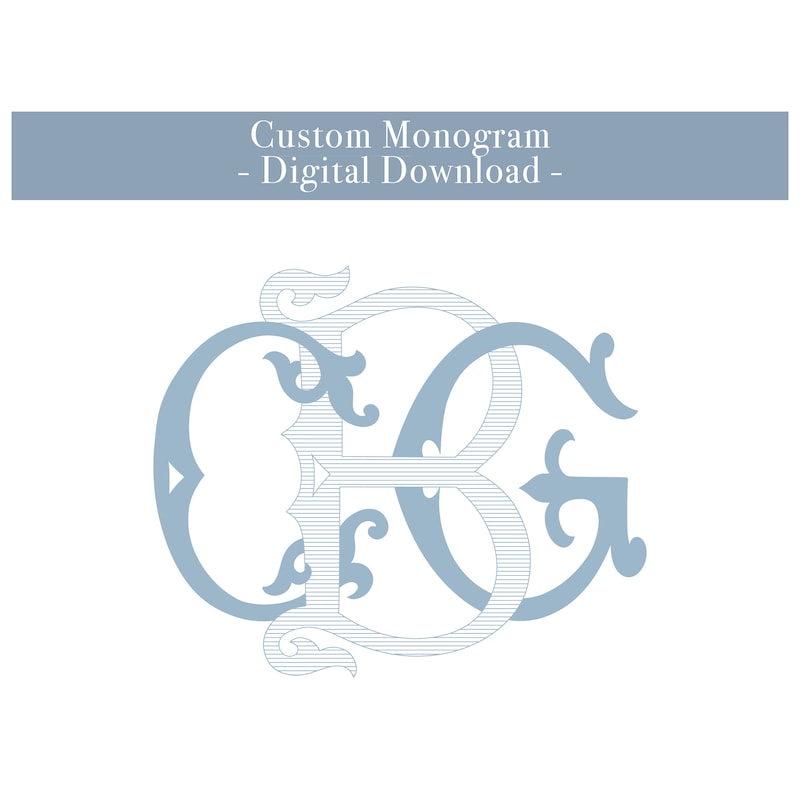 3 Letter Monogram - Etsy