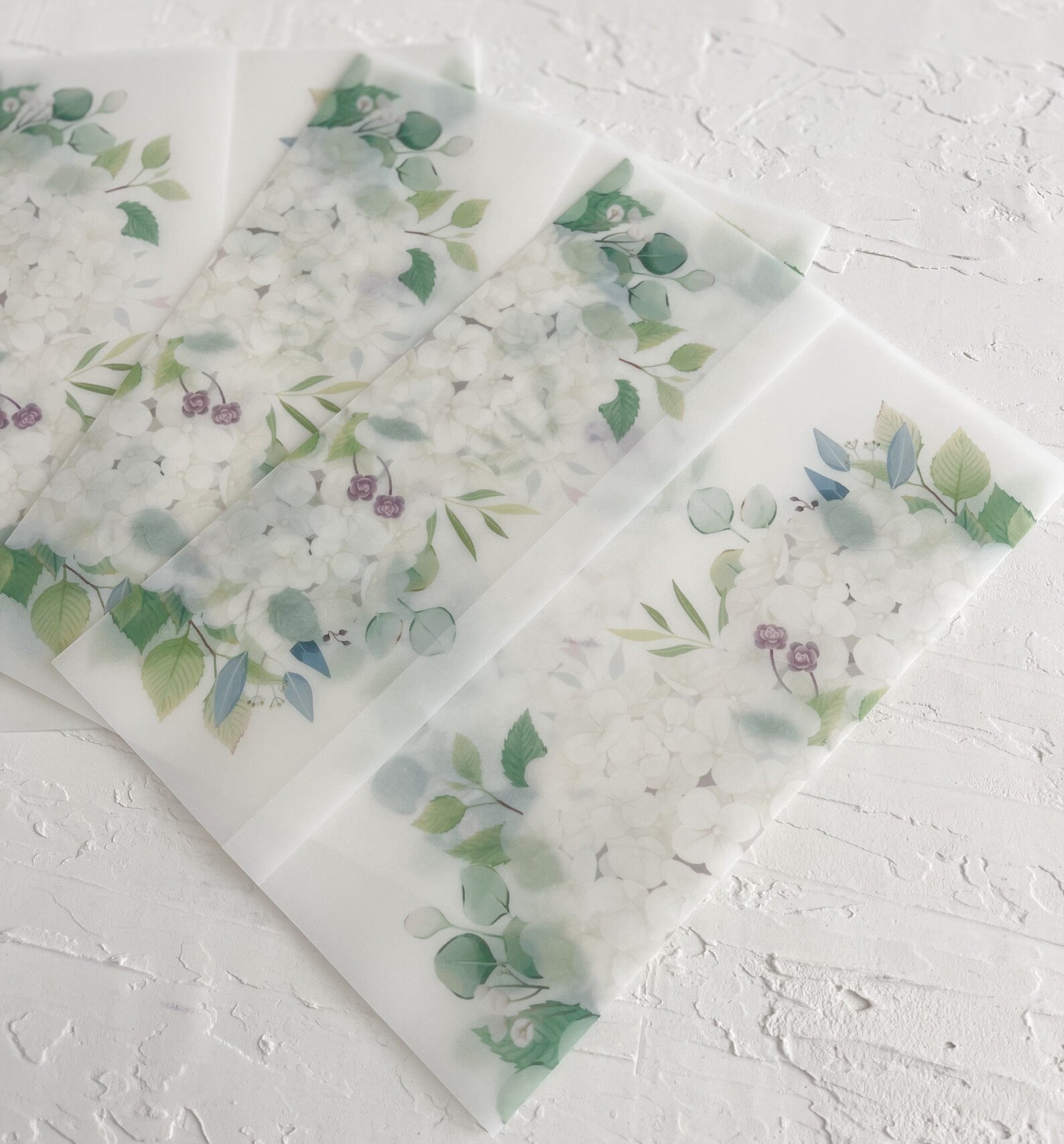 Hydrangea Vellum Wrap Vellum Jacket for Invitations Wedding - Etsy