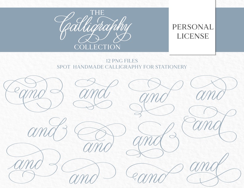 Calligraphy Clip Art for Wedding Stationery Classic - Etsy