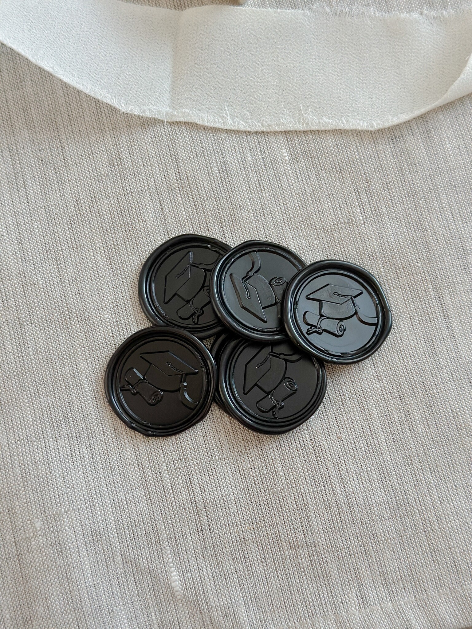 Black Graduation Wax Seal Sticker, Black Wax Seal, Graduation Wax Seal ...
