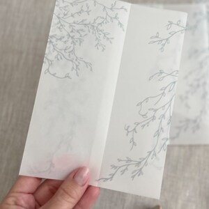 Dusty Blue Vellum Jacket, Vellum Wrap, Printed Vellum, Vellum Jacket ...