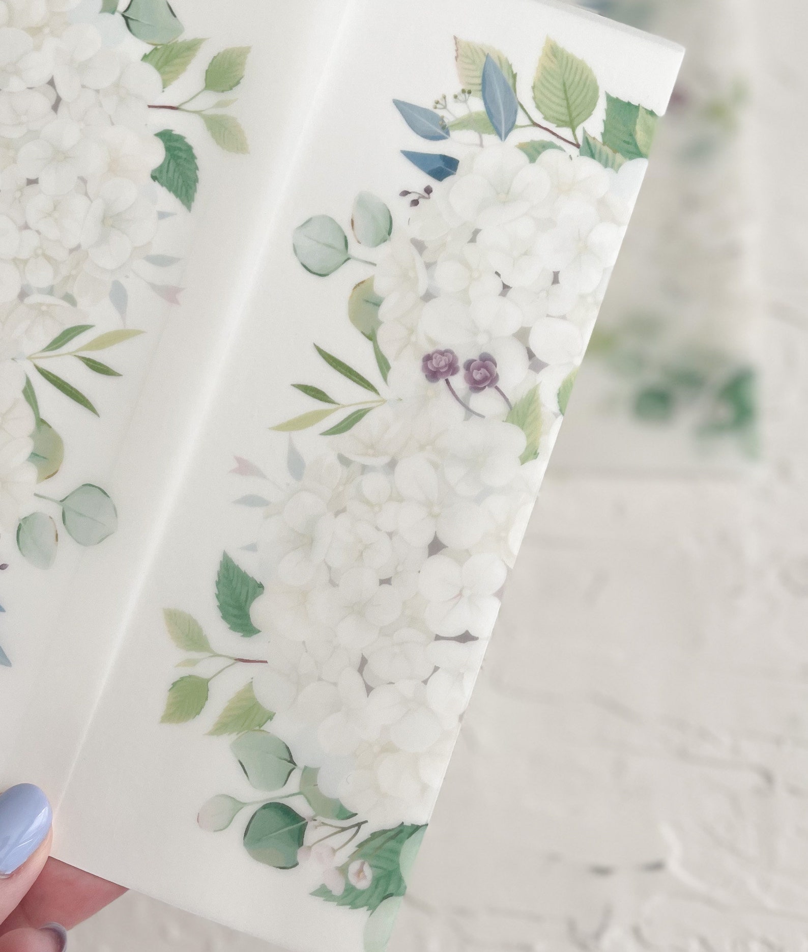 Hydrangea Vellum Wrap Vellum Jacket for Invitations Wedding - Etsy