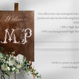 Custom Three Letter Monogram Digital Download, Interlocking Monogram ...
