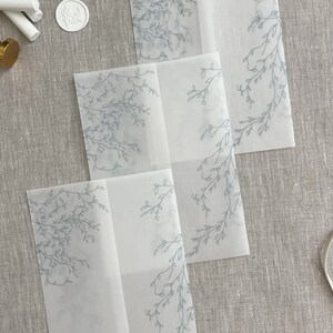 Dusty Blue Vellum Jacket, Vellum Wrap, Printed Vellum, Vellum Jacket ...