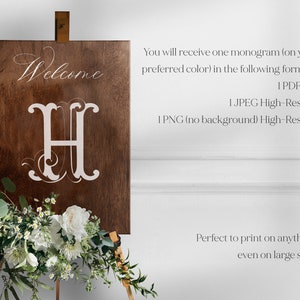 Custom Monogram Digital Download, Interlocking Monogram, Wedding ...