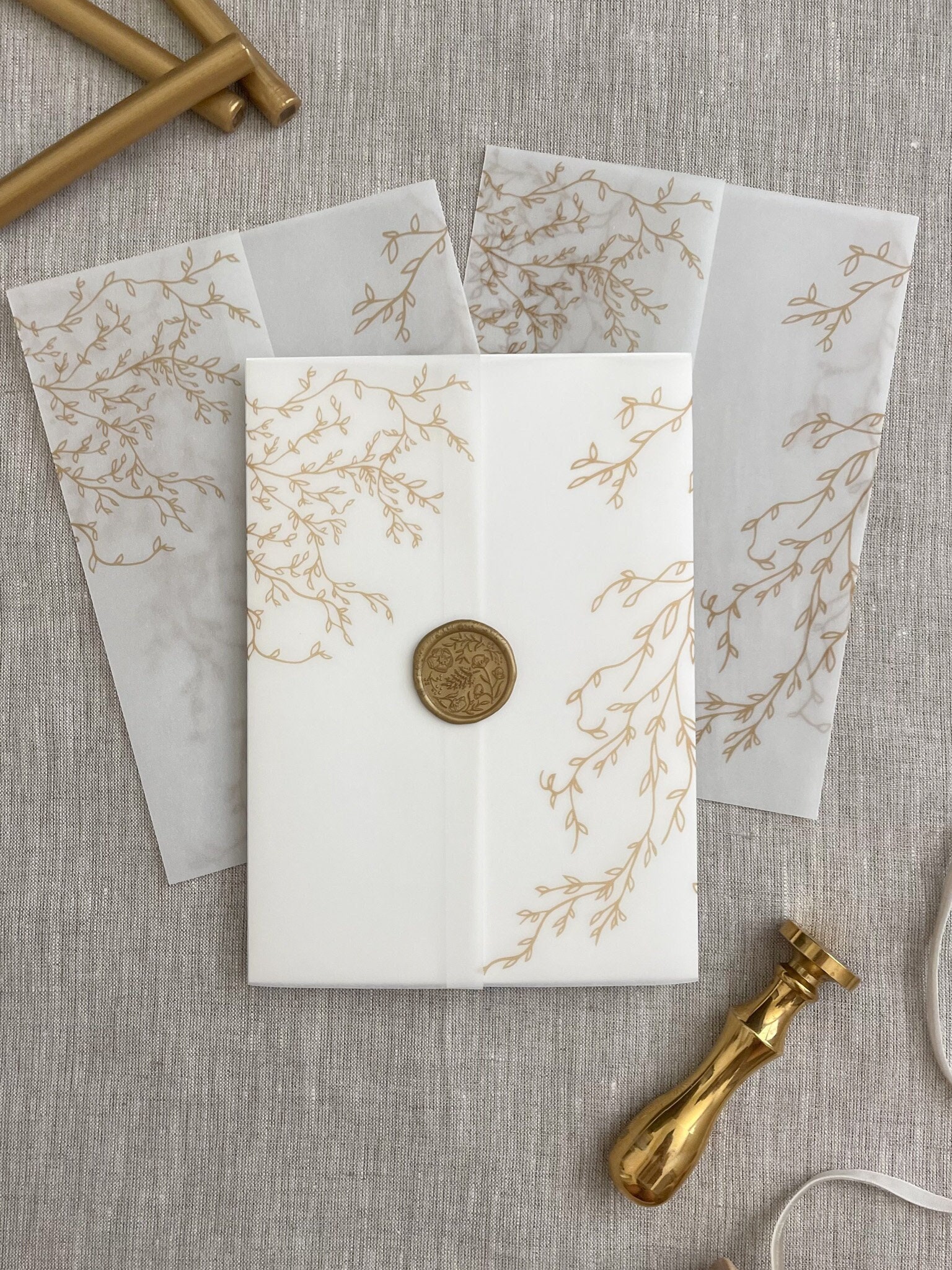 Vellum Jacket for Wedding Invitation, Vellum Wrap, Vellum Wedding ...