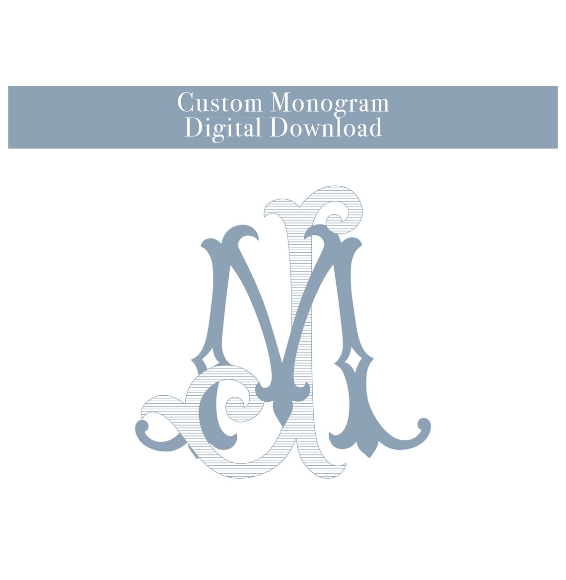 Custom Monogram Digital Download Interlocking Monogram - Etsy