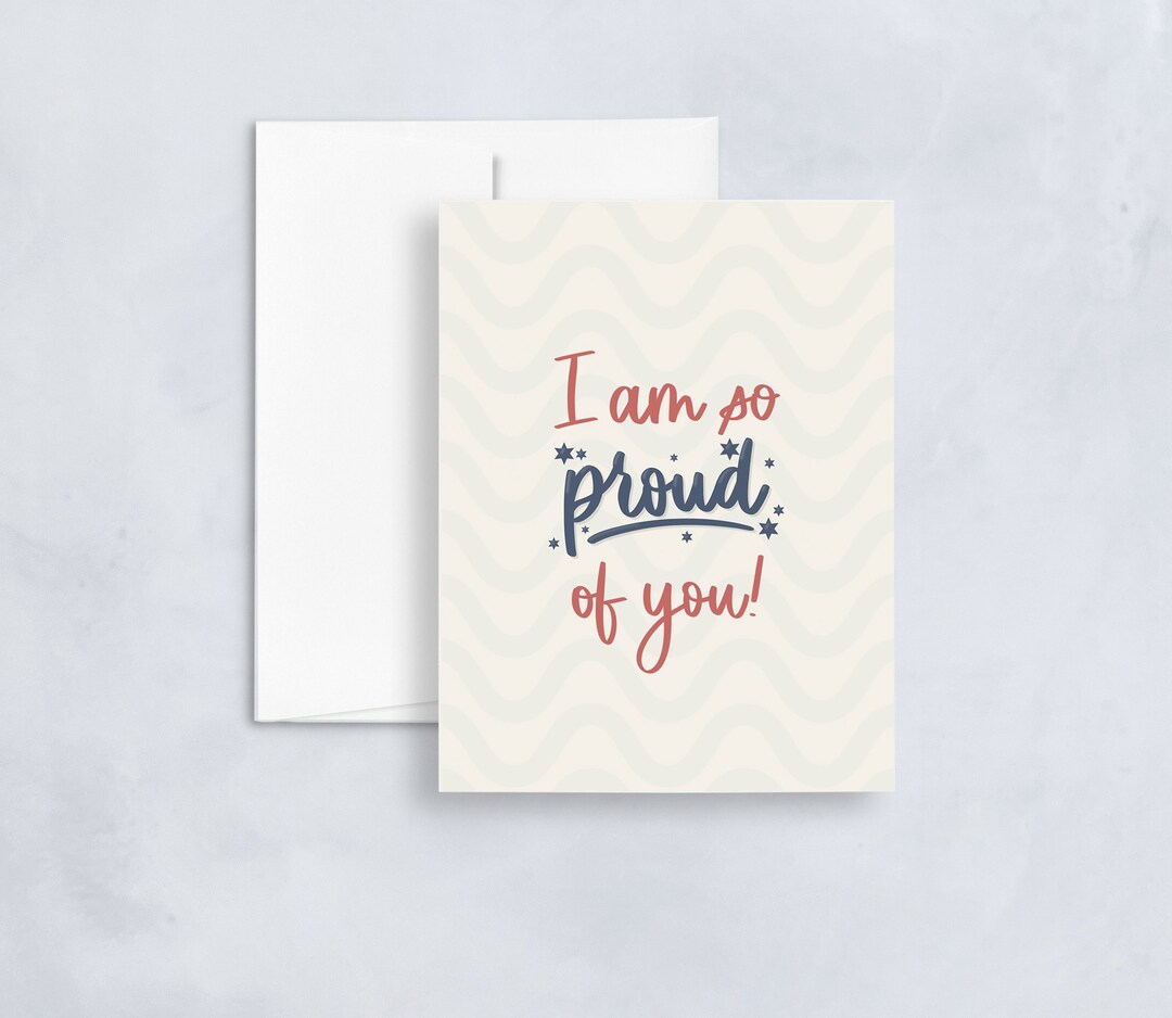 Proud of You Card, Greeting Card for Friend, Graduation Card ...