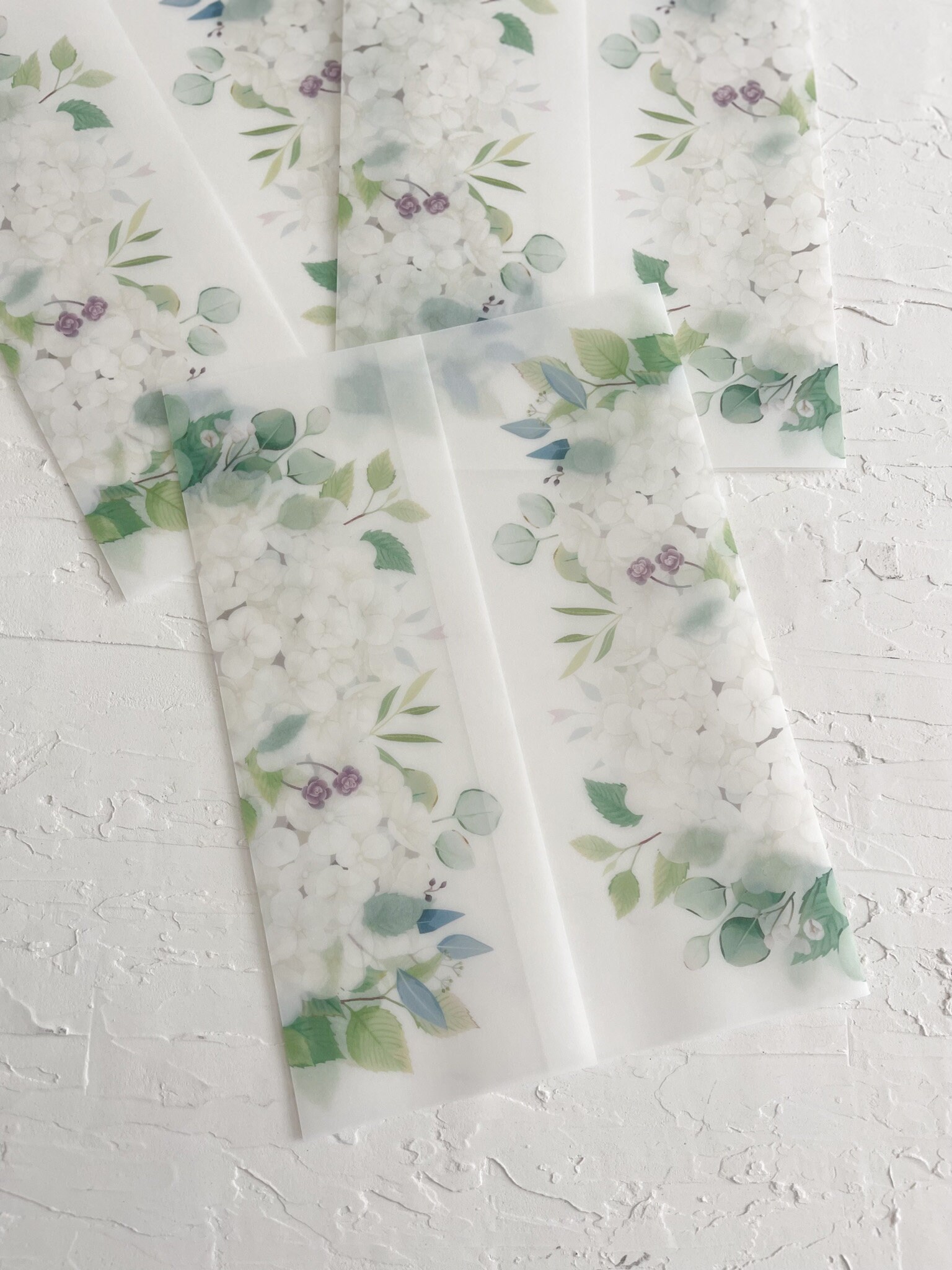 Hydrangea Vellum Wrap Vellum Jacket for Invitations Wedding - Etsy