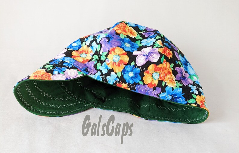 Floral Welders Hats Bikers Caps Welding Cap Hat Cotton Weld - Etsy