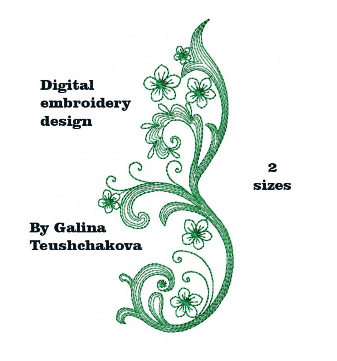 Digital Machine Embroidery Design. Scalloped Lace for Veil. - Etsy