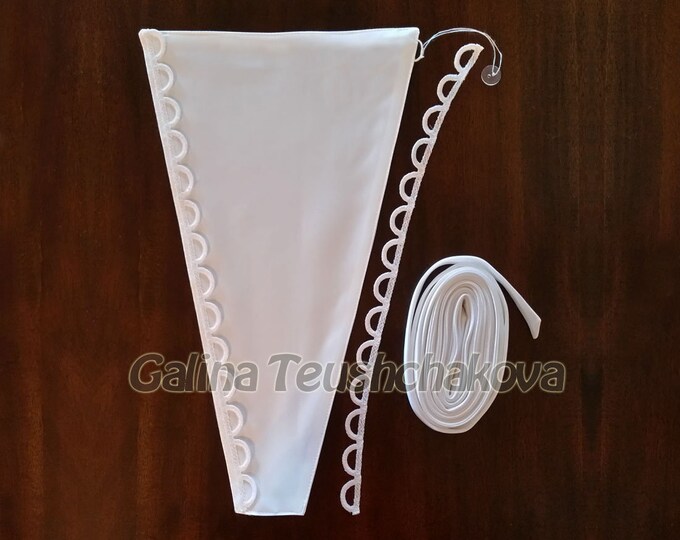 White Satin Corset Kit Loops Boning Ties Modesty Panel Corset Back ...