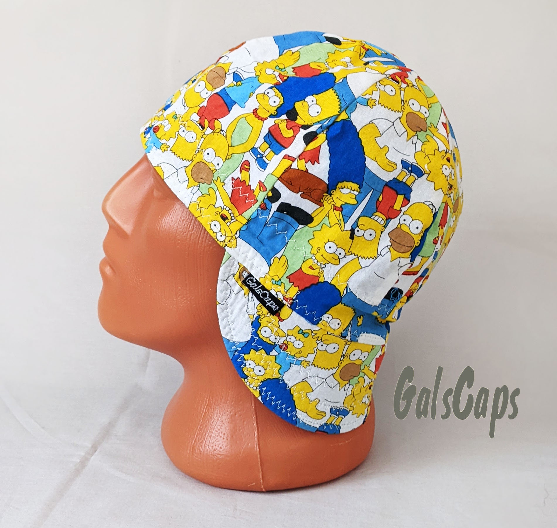 Welders Hats Simpsons Print Bikers Caps Welding Cap Hat Cotton - Etsy