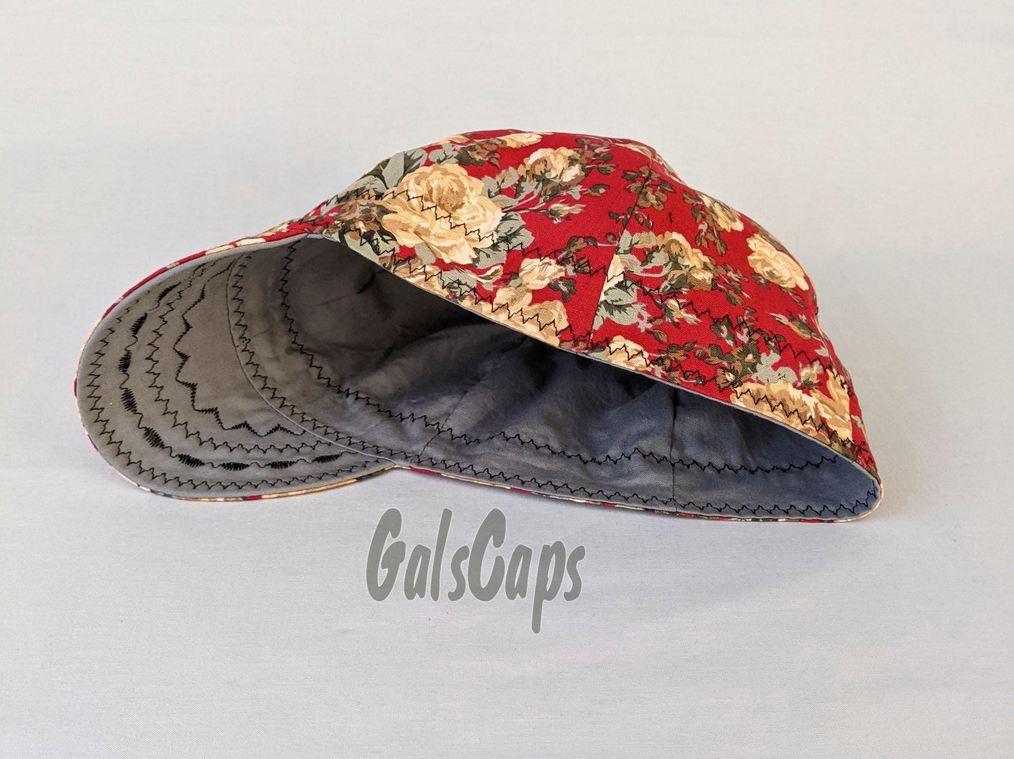 Floral/gray Welders Hats Bikers Caps Welding Cap Hat Cotton - Etsy