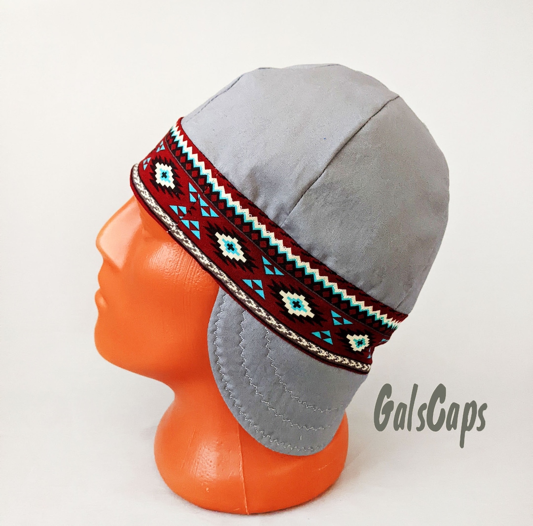 Southwest/gray Welders Welding Cap Hats Bikers Caps Hat Cotton ...