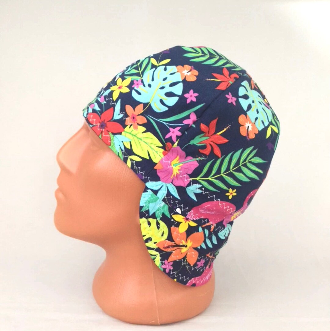 Flamingo/dark Blue Welders Hats Bikers Caps Welding Cap Hat Cotton Weld ...