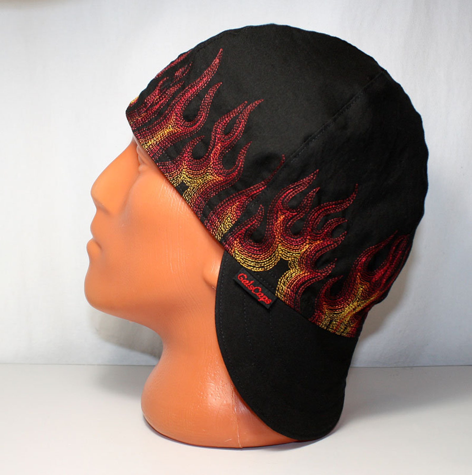 Flame. Welders Hats Bikers Caps Welding Cap Hat Cotton | Etsy