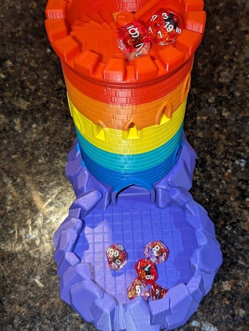 Castle Dice Tower - LGBT Pride Flag Colors - Etsy