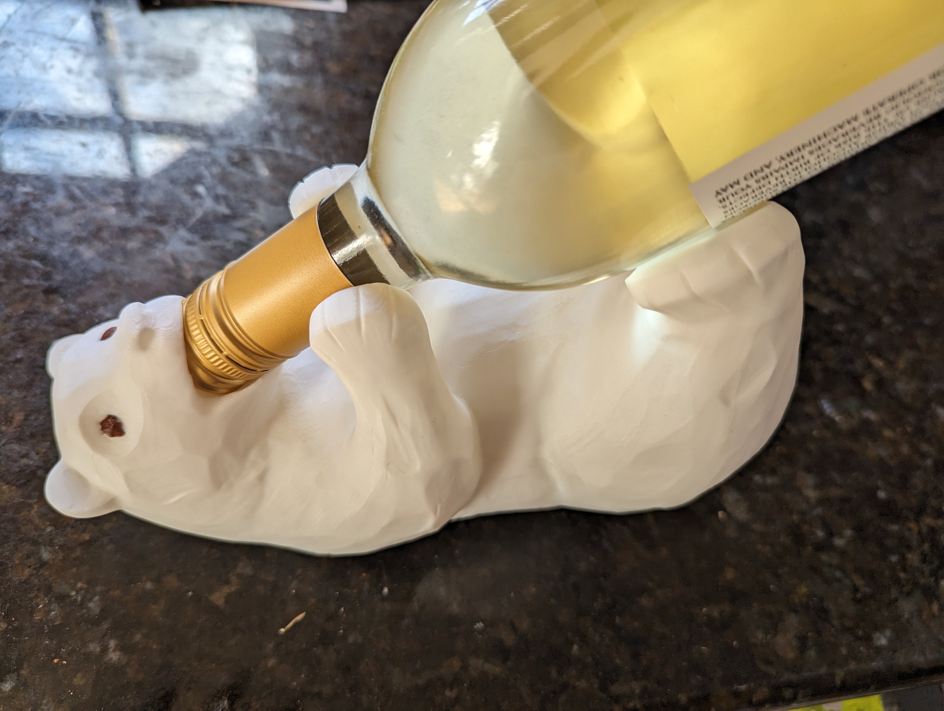 Bear Wine Bottle Holder- 3d Printed, Painted Multicolor Model by ...