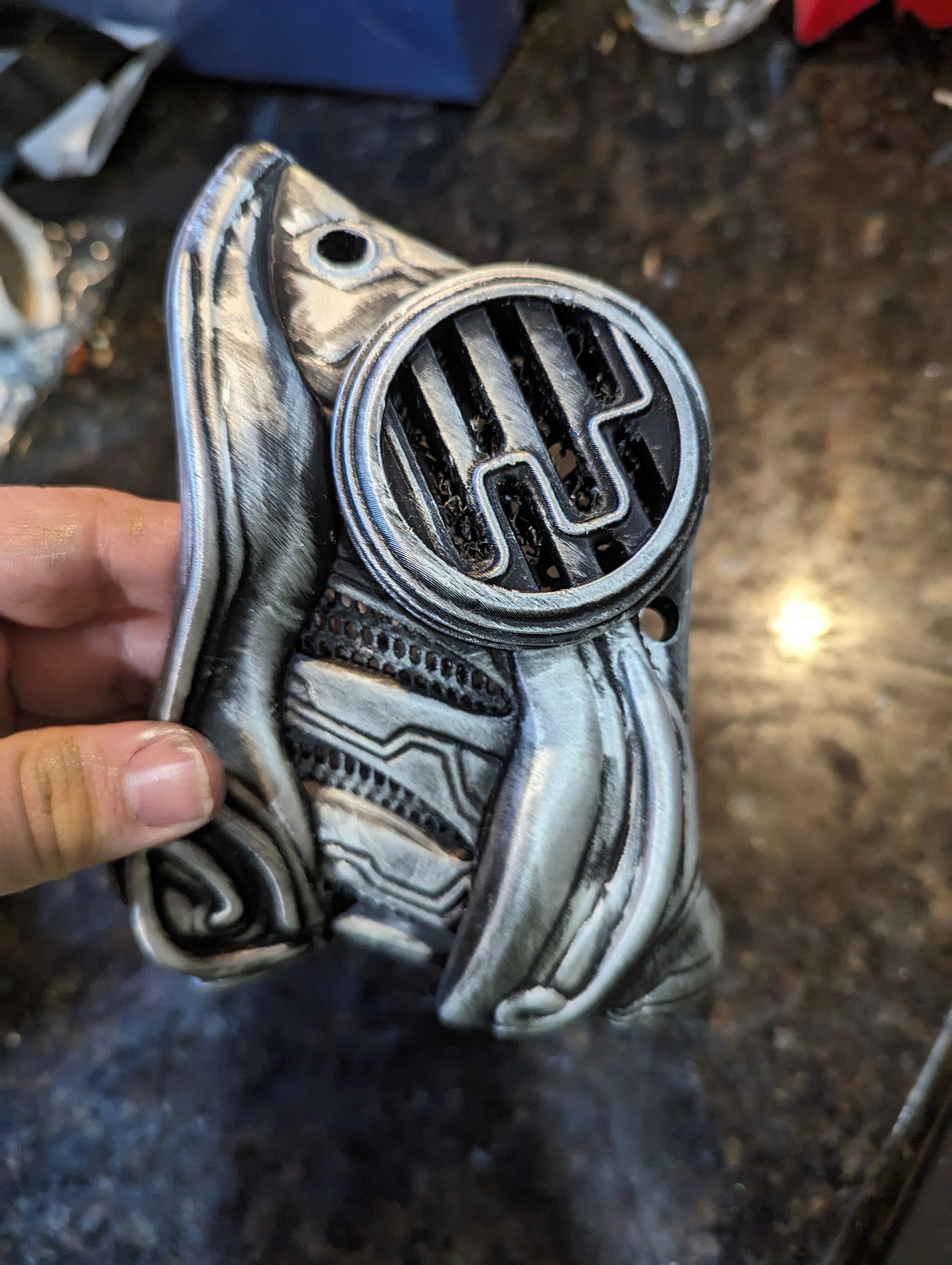 Cyber Samurai Mask - 3d Printed, Highlighted Model by Stlflix - Etsy