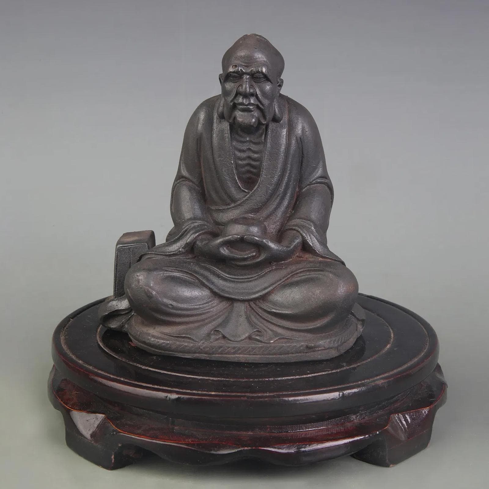 Arhat, Buddhist Monk in Meditation, Cast Bronze, Dated as Early 20th ...