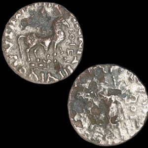Ancient 1st Century BCE Hellenistic Billon Coin, Indo Scythian Kingdom ...