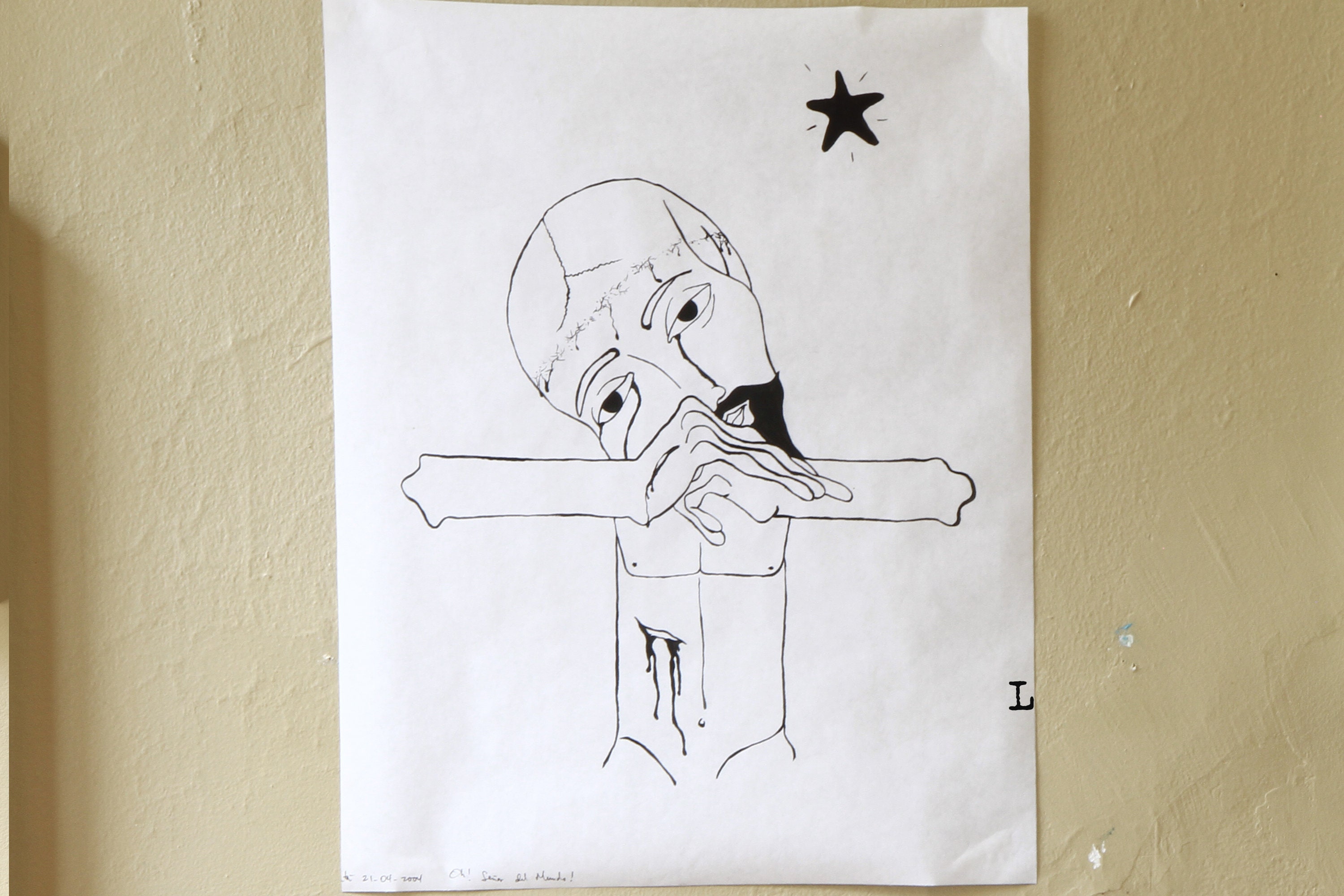 Vir Dolorum, Man of Sorrows, Black and White Art, Simple Minimalist ...