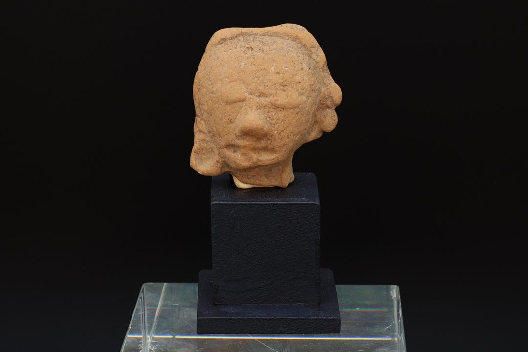Ancient Huastec Head of Dignitary Figure, Circa 500 AD Panuco River ...