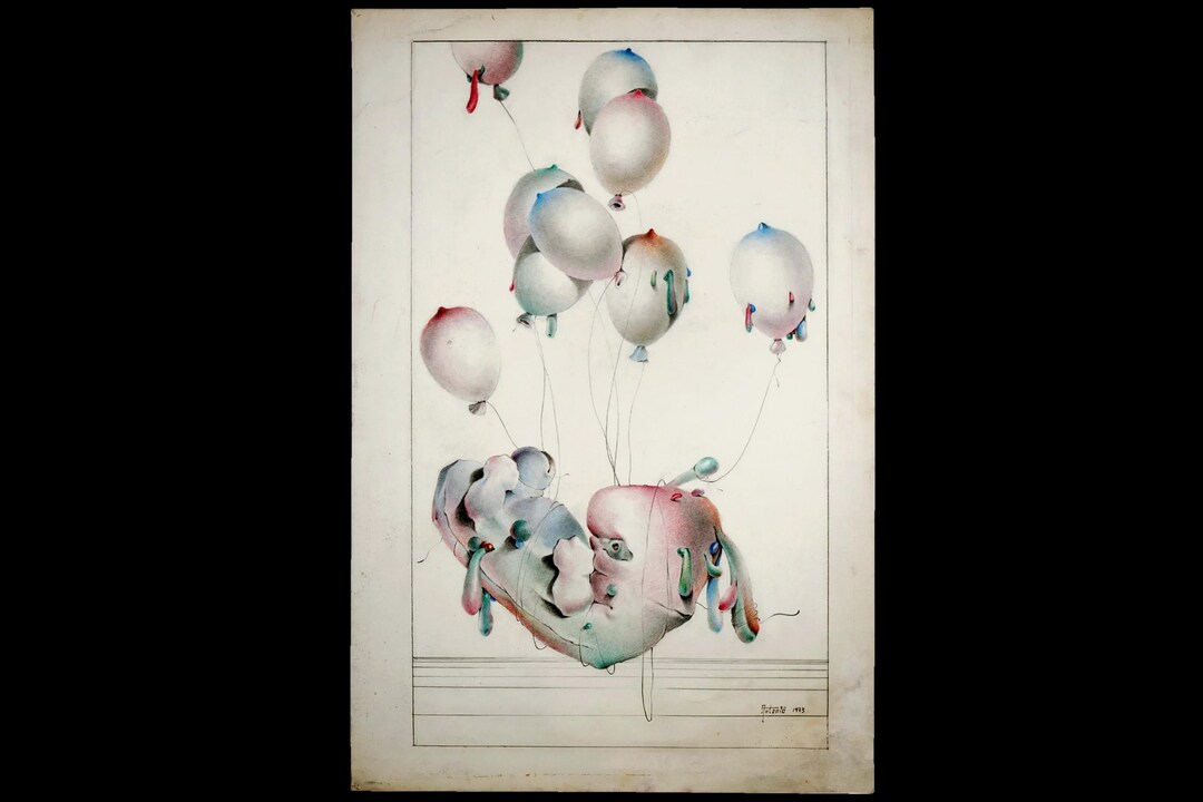 Abortion, A Hand Signed 1973 Color Pencil Drawing Painting by Antonio ...