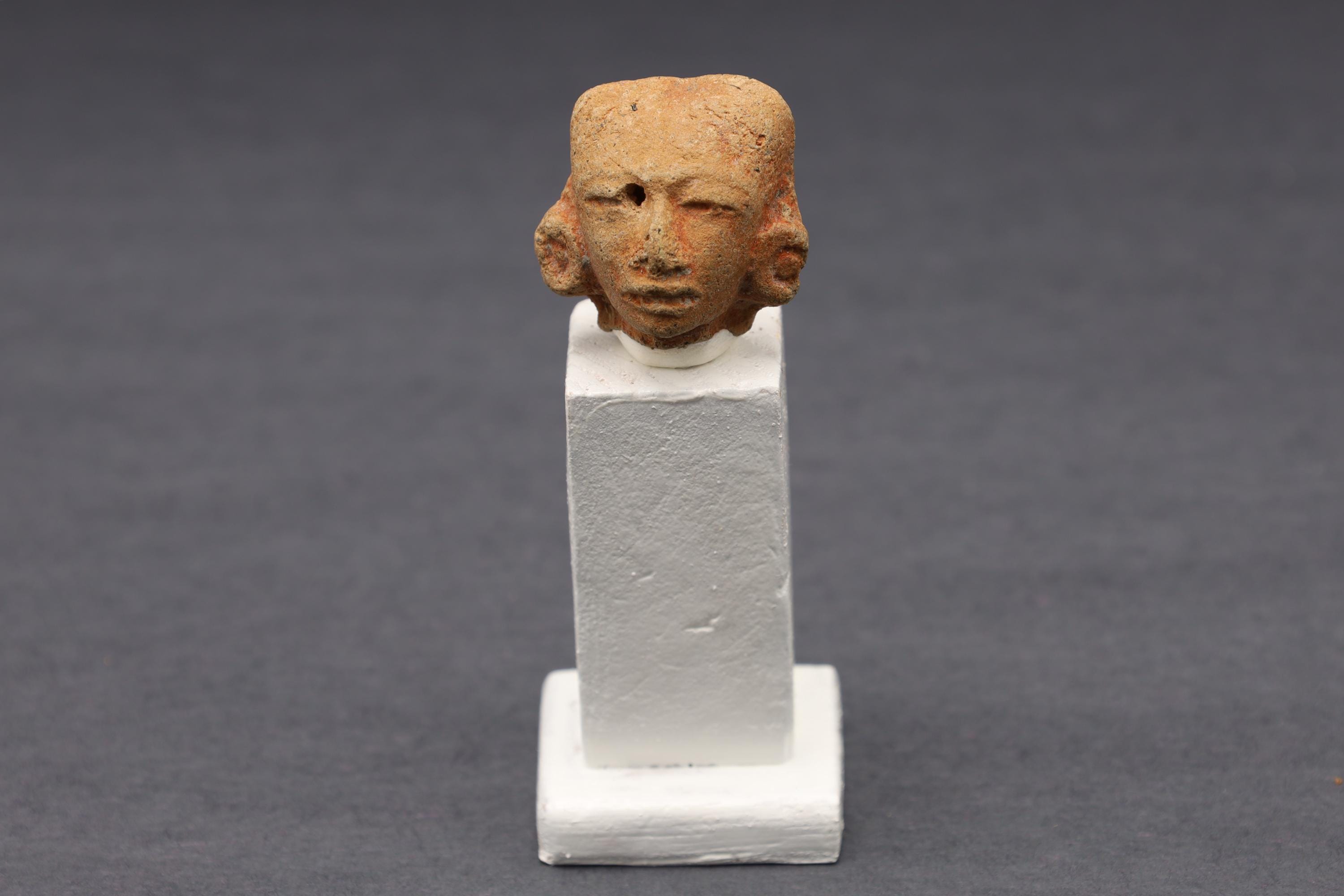 Maya Head Idol With Earrings, Precolumbian Ceramic Figurine, Mayan ...